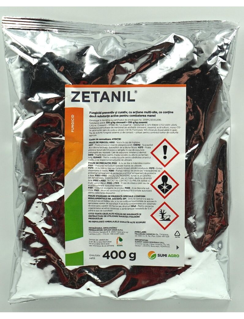 Fungicid ZETANIL - 400g, Sistemic, Mana - Agrosemseed.ro